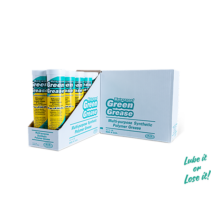 TEN 14 OUNCE GREEN GREASE CARTRIDGES